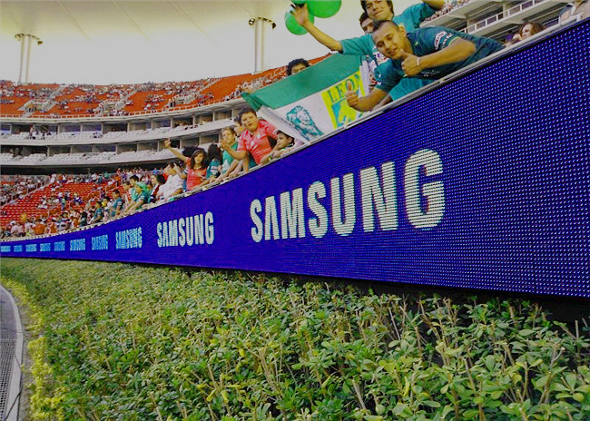 Full Color P10 Electronic Advertising Boards Football In Indoor / Outdoor